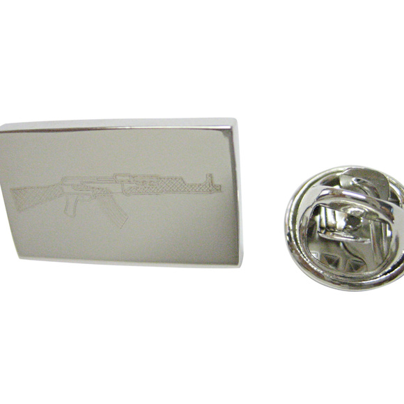Kiola Designs | Accessories | Silver Toned Etched Ak47 Rifle Lapel Pin ...